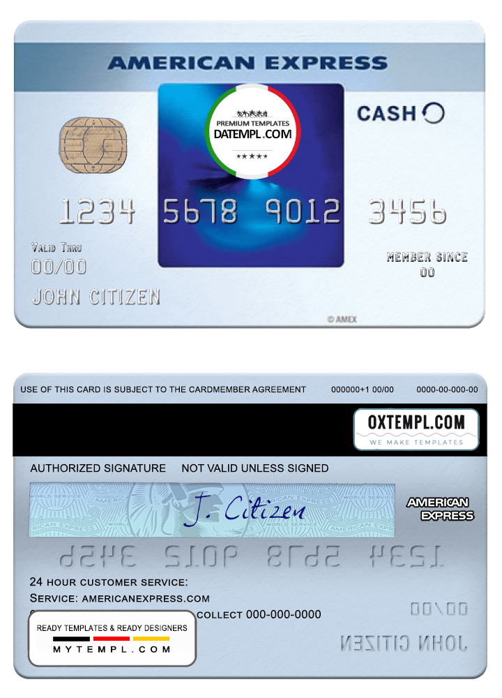 USA Truist Bank Blue Cash Everyday® Card from Amex example in PSD ...