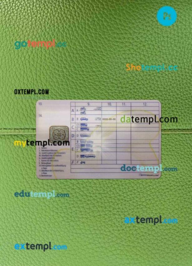 Austria driving license PSD files, scan look and photographed image, 2 ...