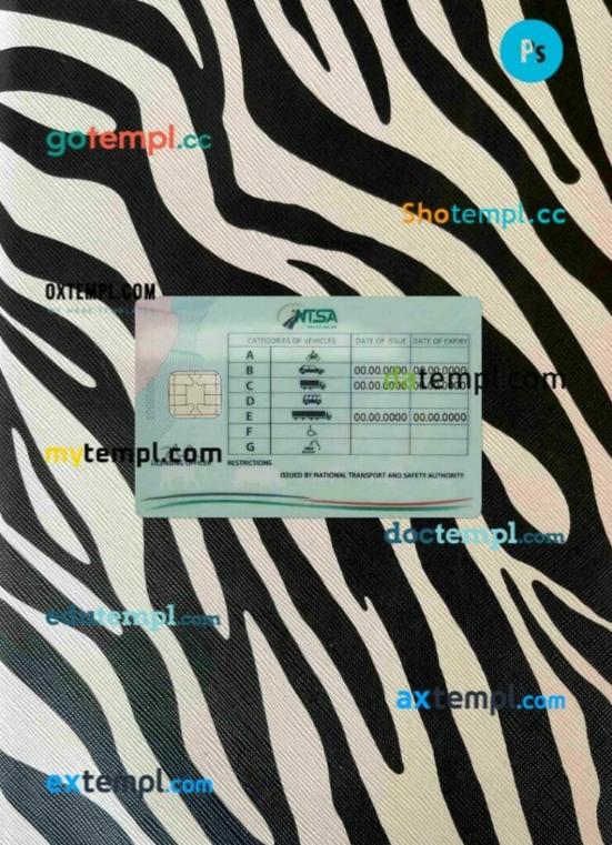 Kenya driving license editable PSD files, scan look and photo-realistic ...