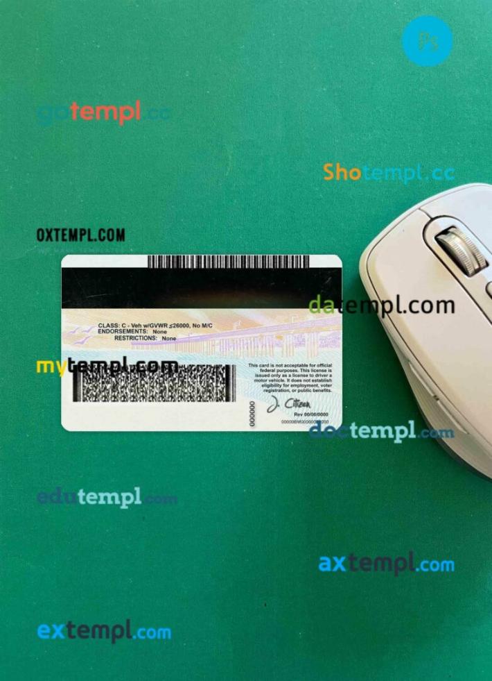 USA California driving license PSD files, scan look and photographed ...