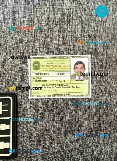 Brazil ID card PSD files, scan look and photographed image, 2 in 1 ...