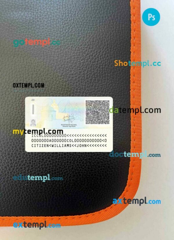 Colombia ID card editable PSD files, scan look and photo-realistic look ...