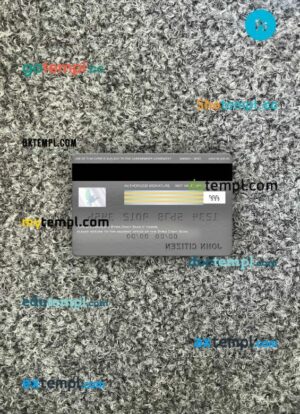 Syria Cham Bank visa platinum card PSD scan and photo-realistic ...