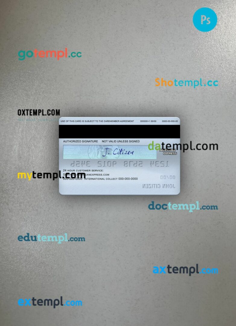 USA Truist Bank Blue Cash Everyday® Card from AMEX PSD scan and photo ...