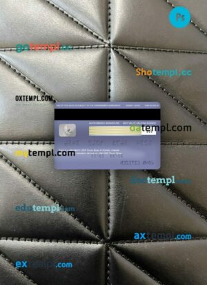 USA Truist Bank visa classic card PSD scan and photo-realistic snapshot ...
