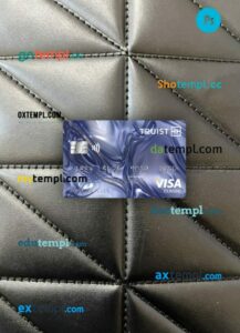 USA Truist Bank visa classic card PSD scan and photo-realistic snapshot ...