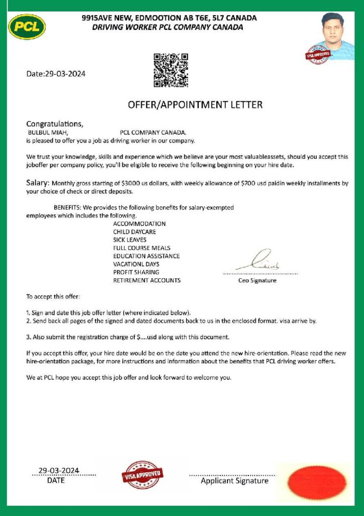 free job offer letter – Mytempl