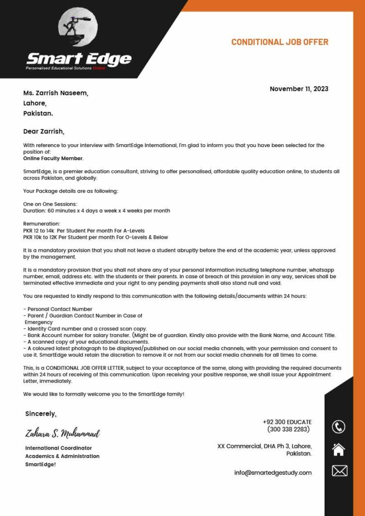 free job offer letter – Mytempl