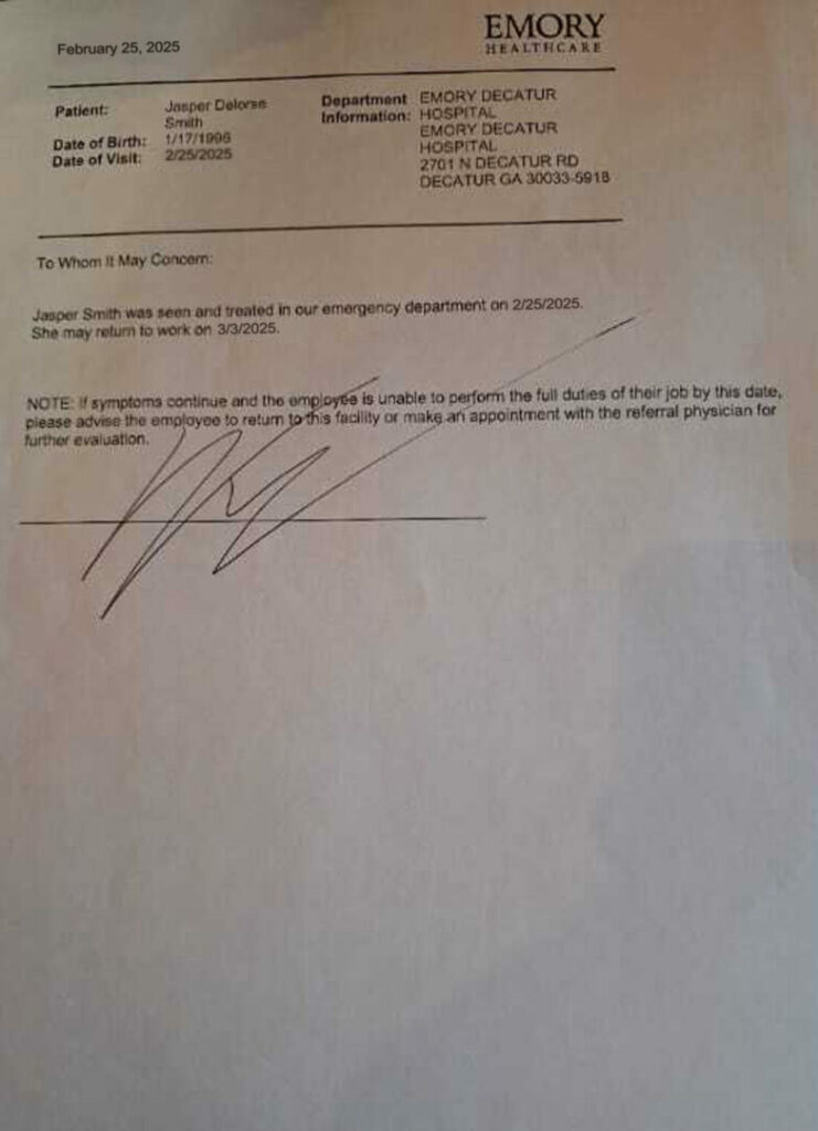 Emory healthcare doctor note template in PSD format – Mytempl