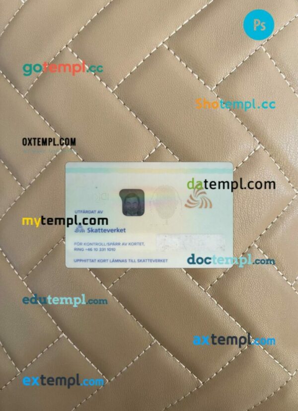 Sweden ID card editable PSD files, scan look and photo-realistic look ...