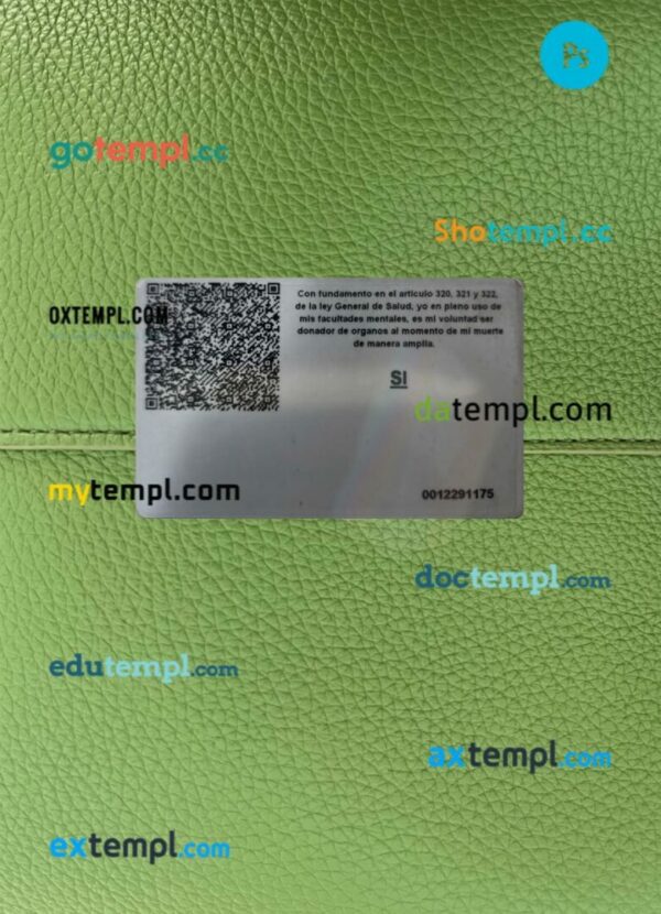 Mexico driving license PSD files, scan look and photographed image, 2 ...
